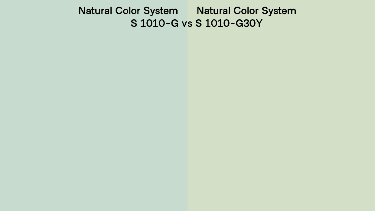 Natural Color System S 1010-G vs S 1010-G30Y side by side comparison